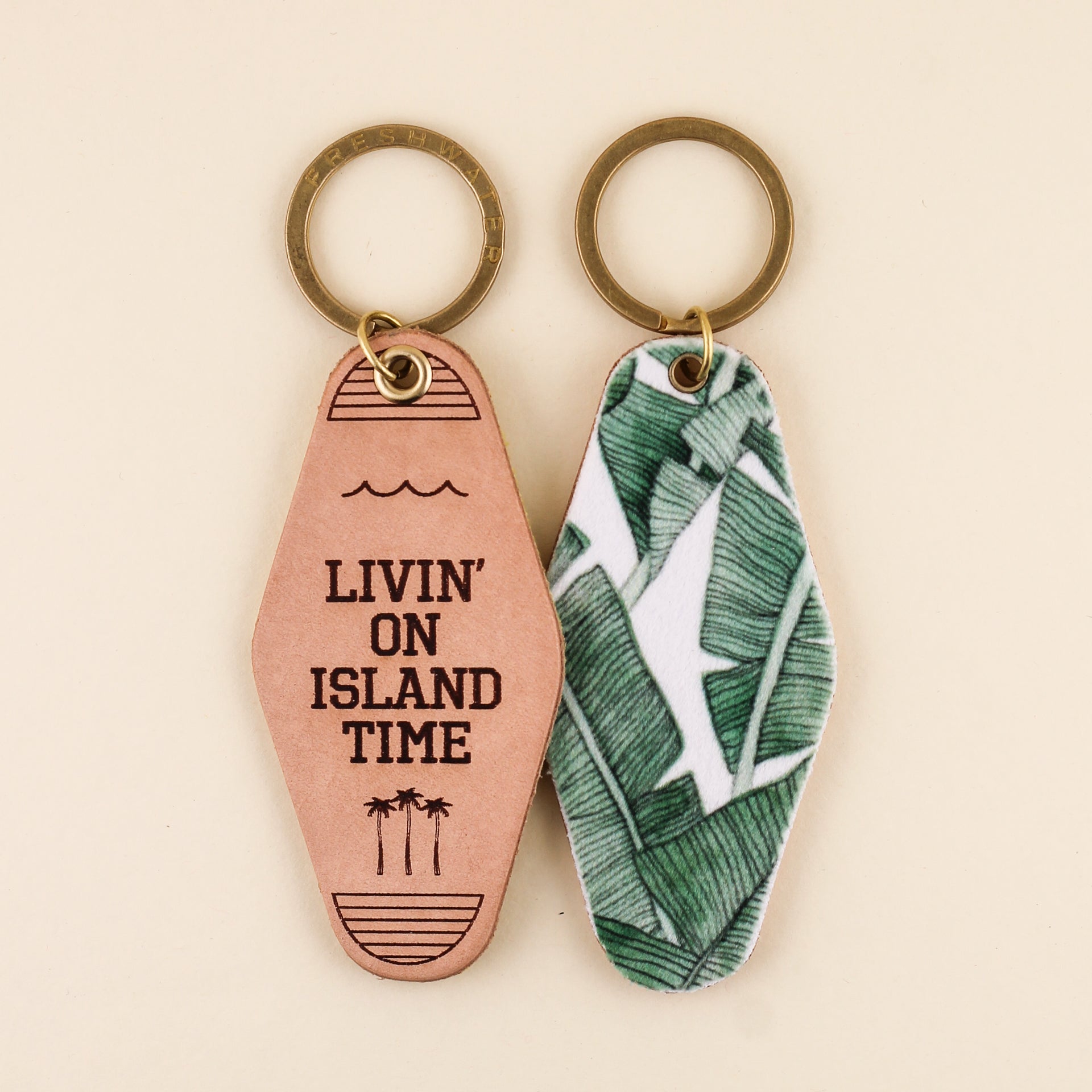Livin' On Island Time Hotel Keychain | Freshwater