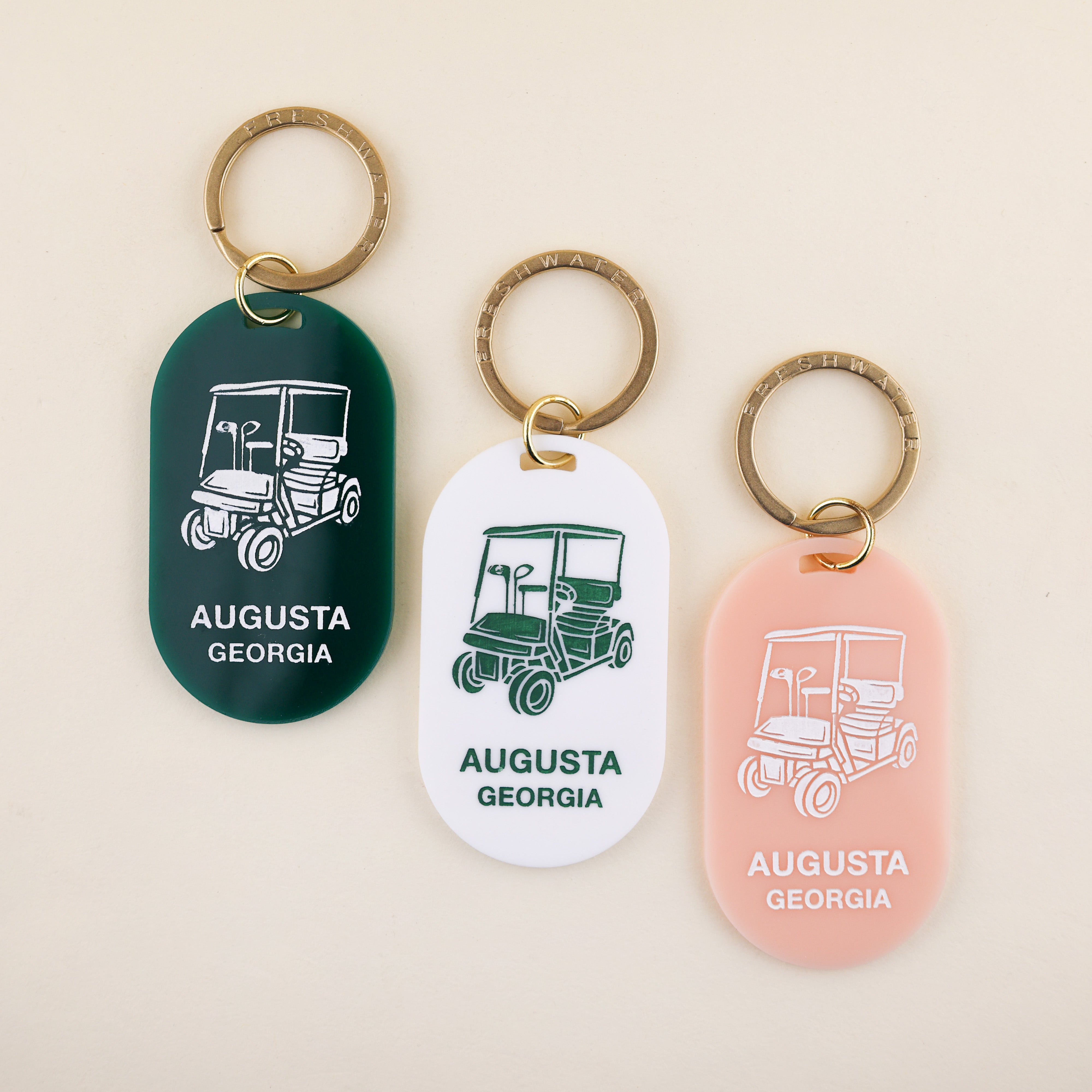 Augusta Golf Cart Pill Keychain | Freshwater