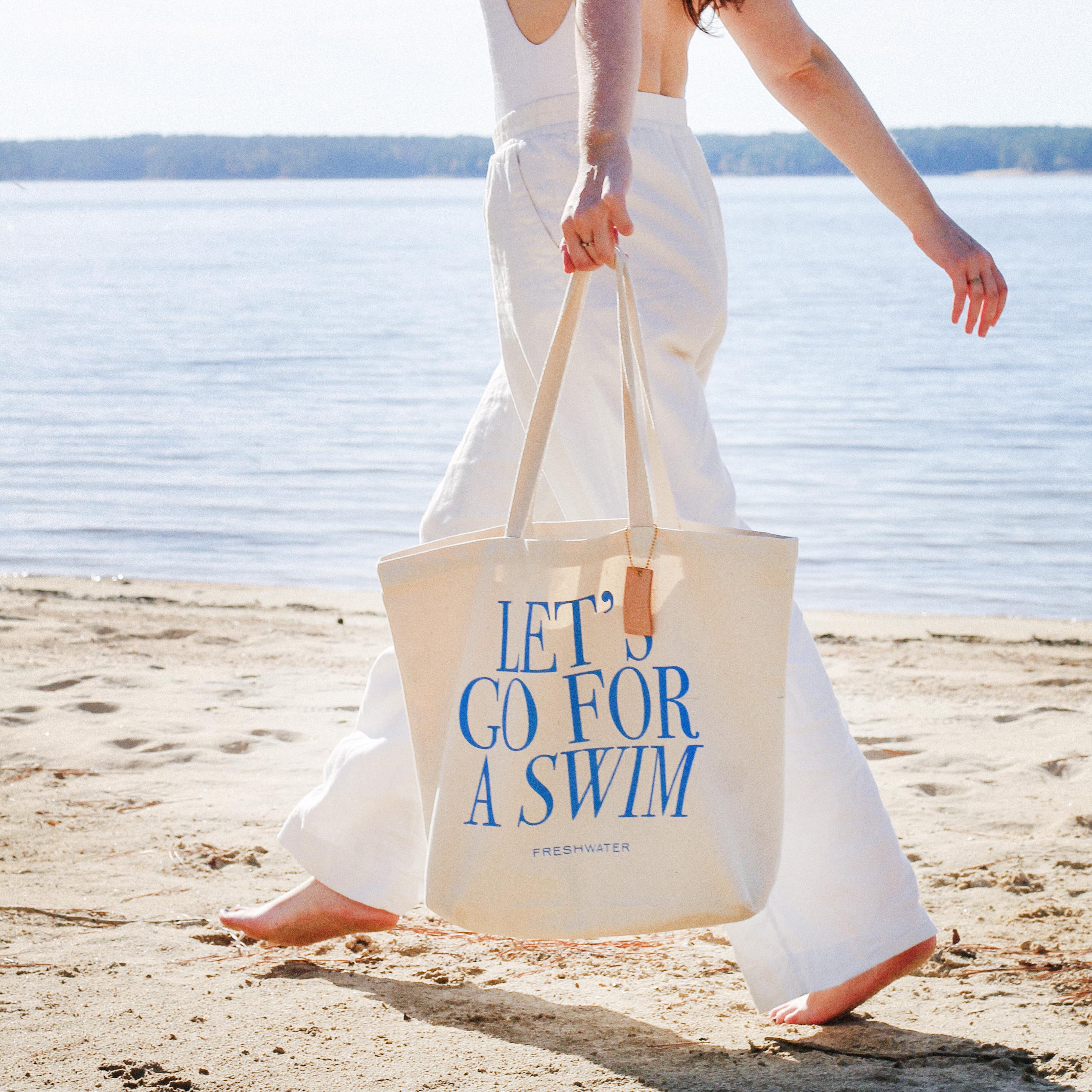Let's Go For A Swim Tote | Freshwater Curated Goods