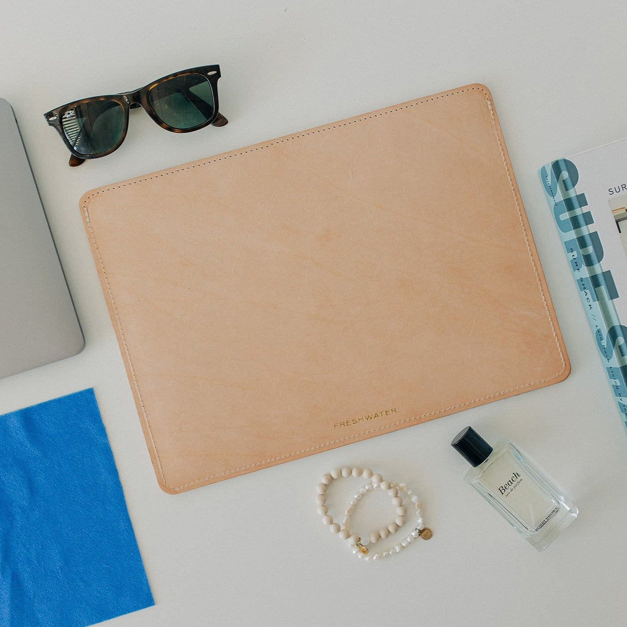 Natural Leather Laptop Sleeve | Freshwater